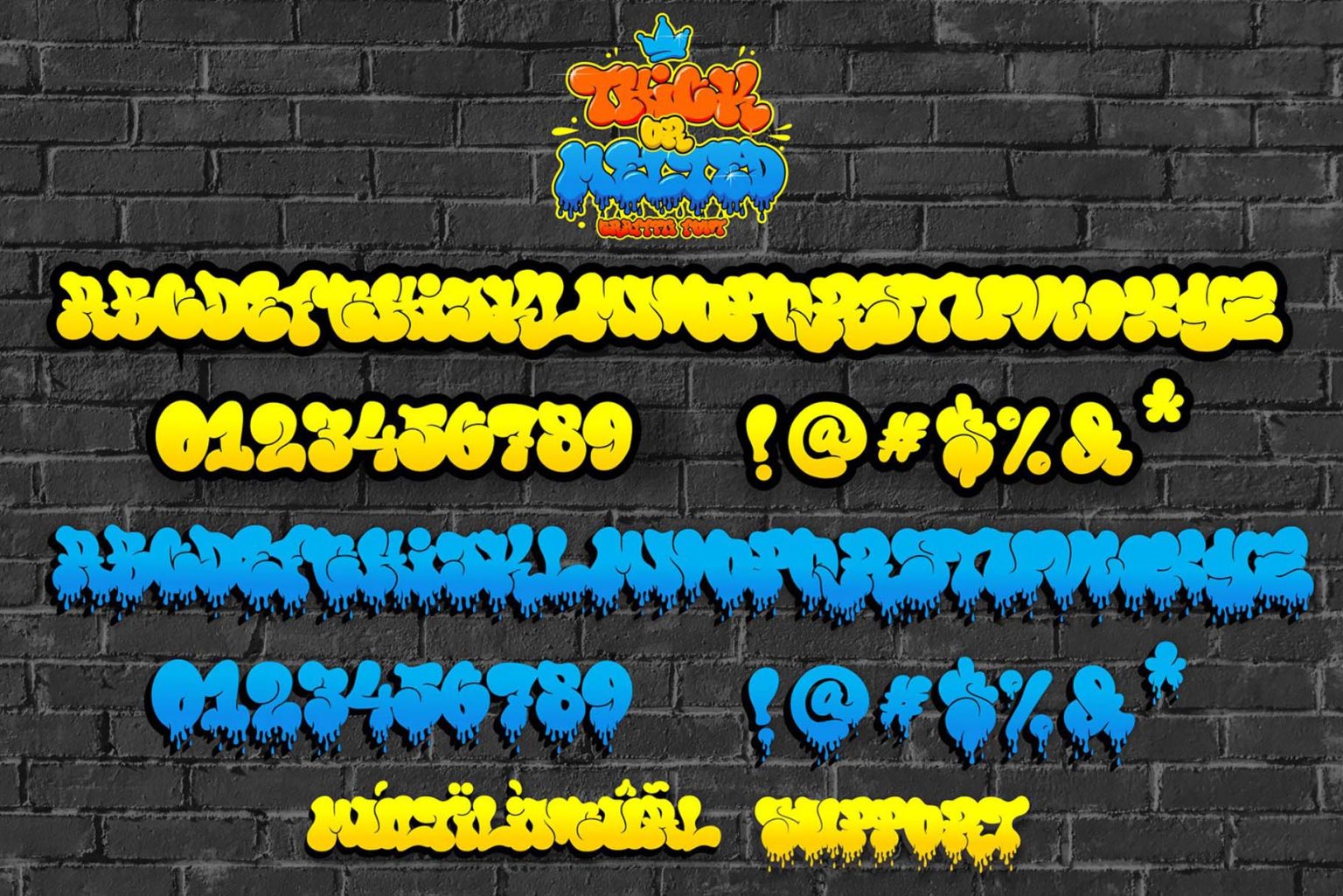 Thick Or Melted – Bubble and Dripping Graffiti Font - Cikareotype