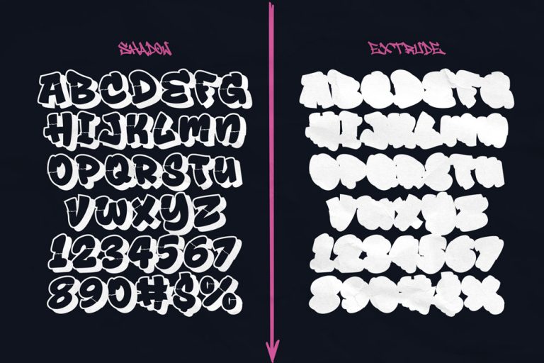 Drop Shade – Melted 3D Graffiti Font - Cikareotype
